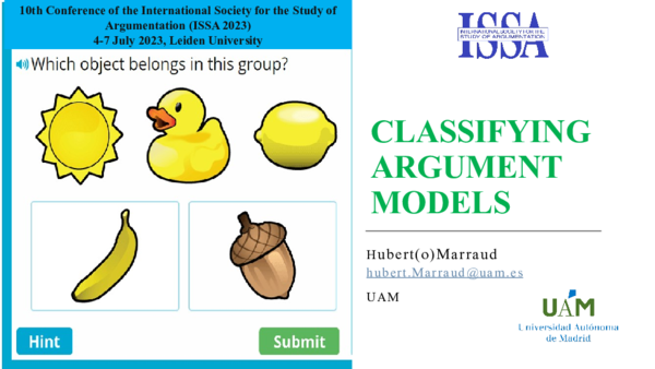 (PPT) CLASSIFYING ARGUMENT MODELS