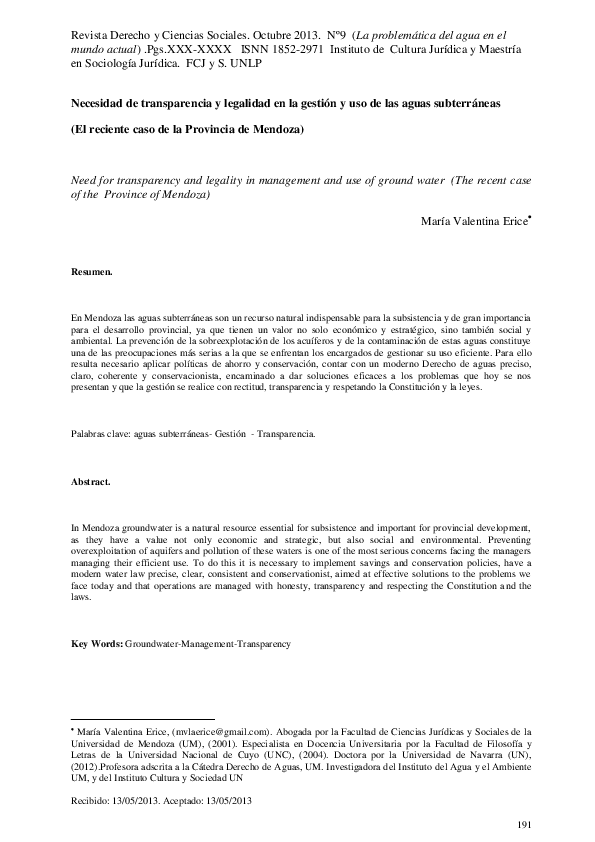 (PDF) Necesidad de transparencia y legalidad en la gestión y uso de las ...