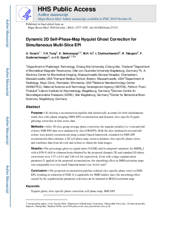(PDF) Dynamic Ghost Correction in Multi-Slice EPI