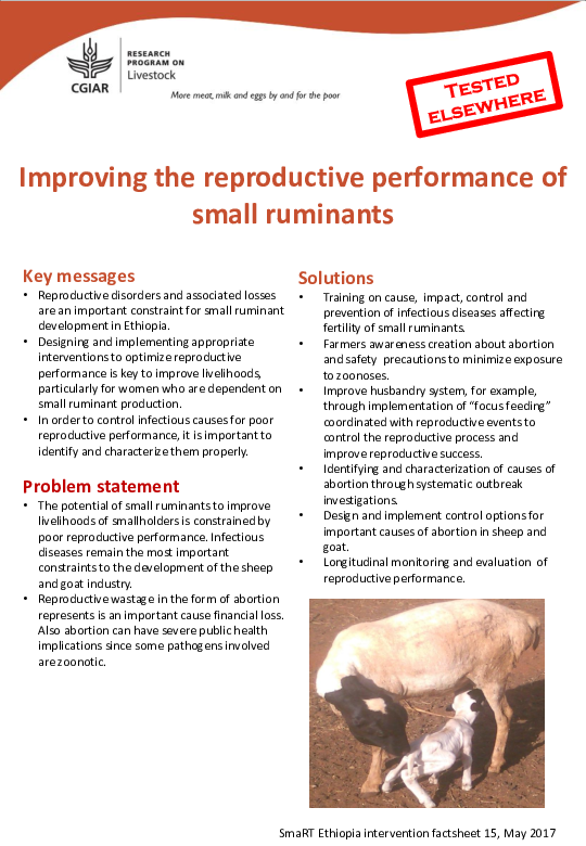 (PDF) Improving the reproductive performance of small ruminants