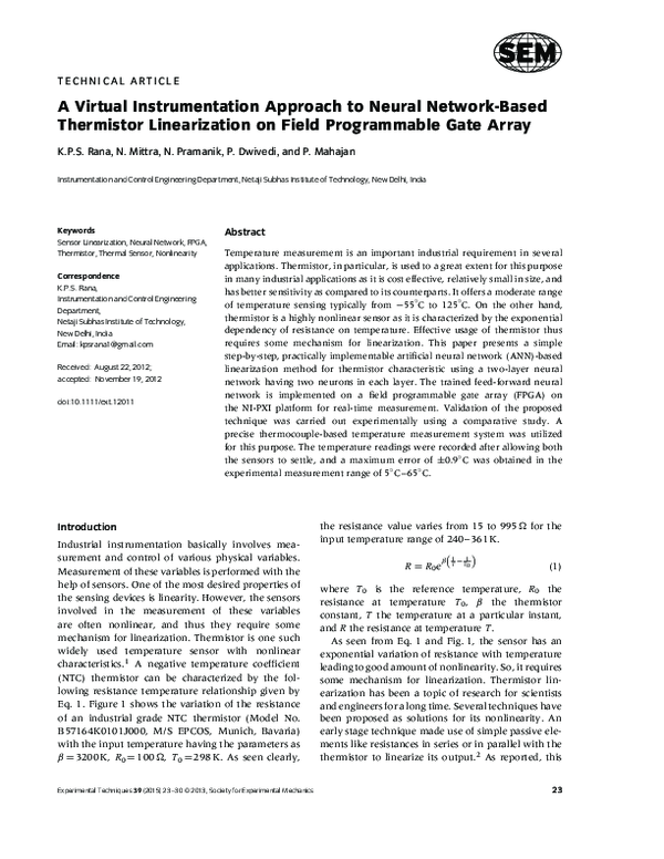 (PDF) A Virtual Instrumentation Approach to Neural Network-Based ...