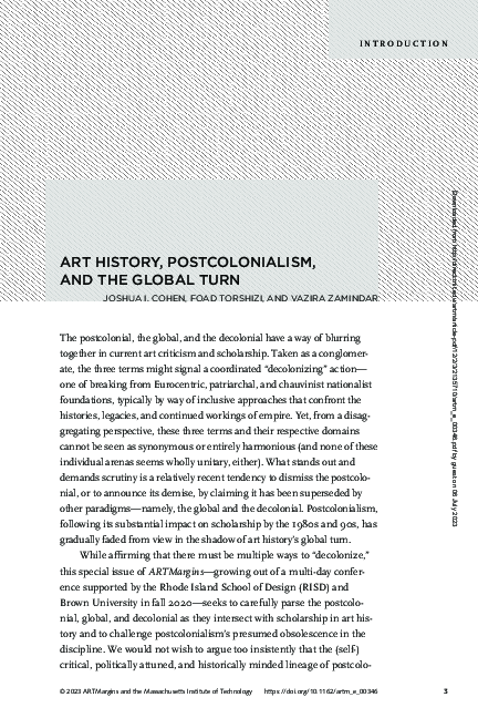 (PDF) Art History, Postcolonialism, and the Global Turn