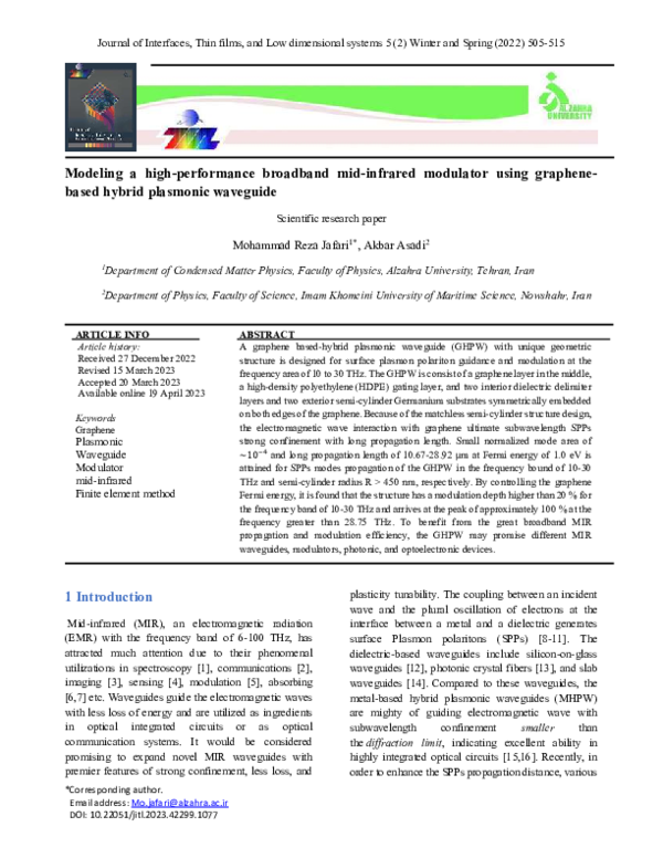 (PDF) Modeling a high-performance broadband mid-infrared modulator ...