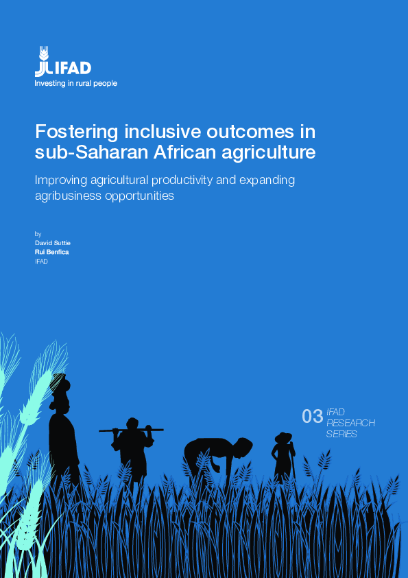 (PDF) IFAD RESEARCH SERIES 3 - Fostering inclusive outcomes in sub-Saharan African agriculture ...