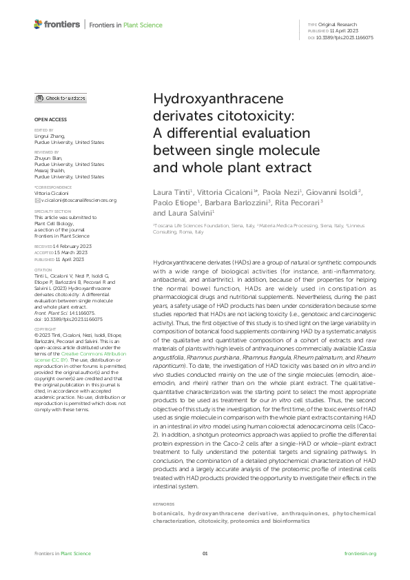 (PDF) Hydroxyanthracene derivates citotoxicity: A differential ...