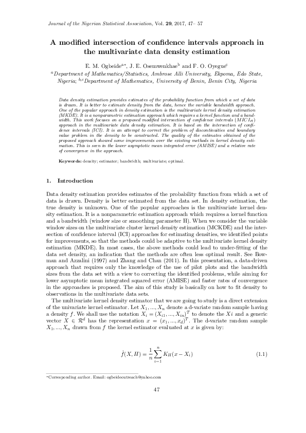 (PDF) A modified intersection of confidence intervals approach in the multivariate data density ...
