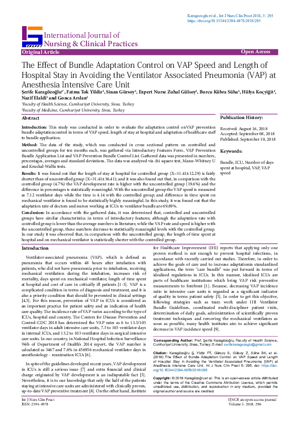 (PDF) The Effect of Bundle Adaptation Control on VAP Speed and Length ...