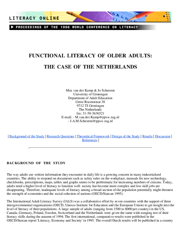 (PDF) References | BACKGROUND OF THE STUDY | Jo Scheeren - Academia.edu