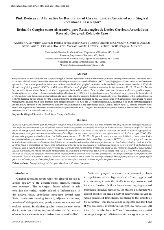 (PDF) Pink Resin as an Alternative for Restoration of Cervical Lesions ...