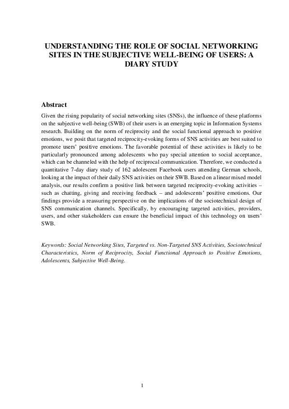 (PDF) Understanding the role of social networking sites in the ...