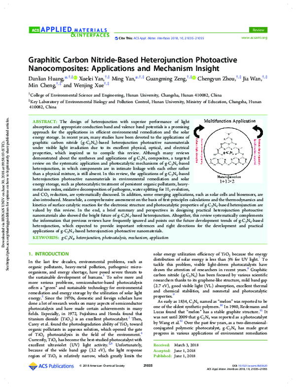 (PDF) Graphitic Carbon Nitride-Based Heterojunction Photoactive ...