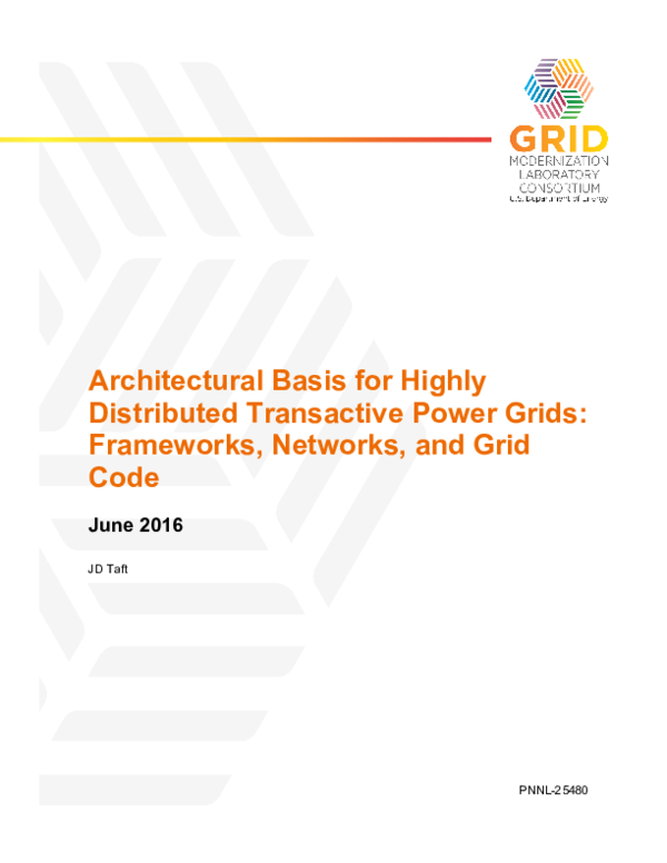 (PDF) Architectural Basis for Highly Distributed Transactive Power ...