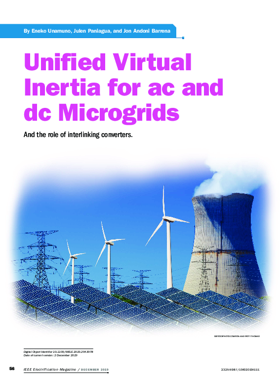 (PDF) Unified Virtual Inertia for ac and dc Microgrids: And the Role of Interlinking Converters
