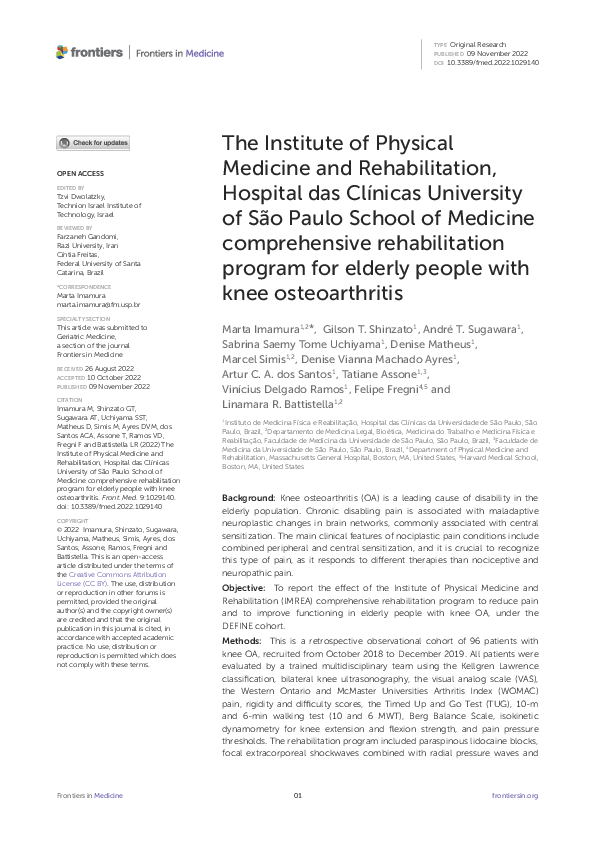(PDF) The Institute of Physical Medicine and Rehabilitation, Hospital ...