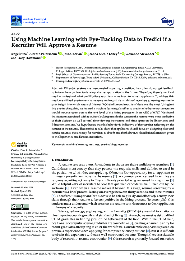 (PDF) Using Machine Learning with Eye-Tracking Data to Predict if a ...