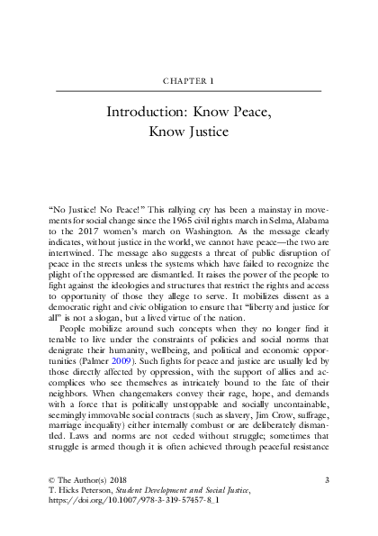 (PDF) Introduction: Know Peace, Know Justice