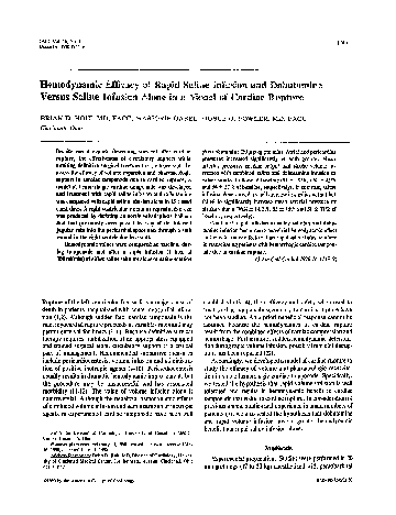(PDF) Hemodynamic efficacy of rapid saline infusion and dobutamine ...