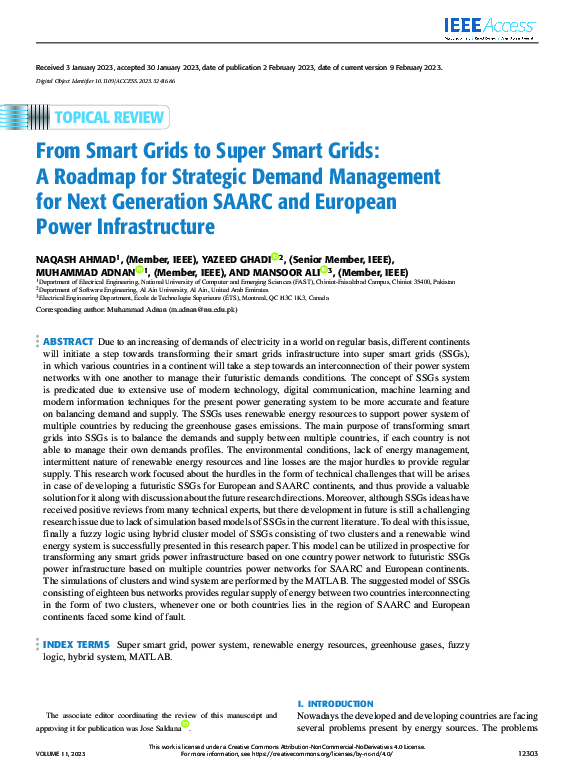 (PDF) From Smart Grids to Super Smart Grids: A Roadmap for Strategic Demand Management for Next ...