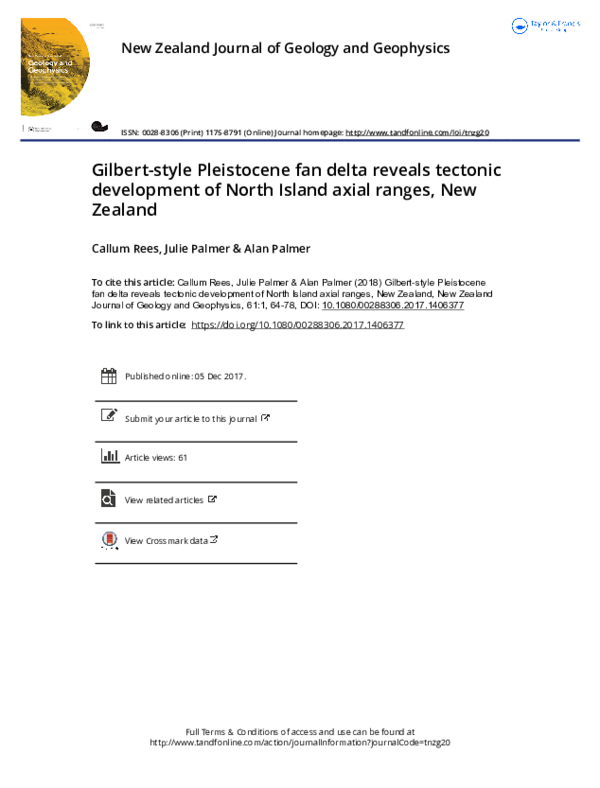 (PDF) Gilbert-style Pleistocene fan delta reveals tectonic development ...