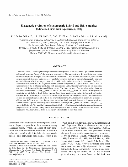 (PDF) Diagenetic evolution of hybrid and lithic synorogenic arenites ...