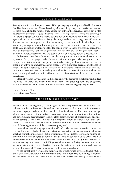 (PDF) Guest Editor's Message