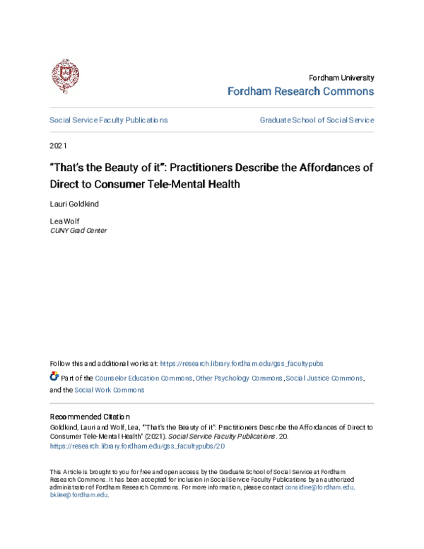 (PDF) “That’s the Beauty of It”: Practitioners Describe the Affordances ...