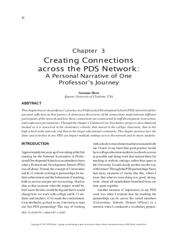 (PDF) Creating Connections across the PDS Network