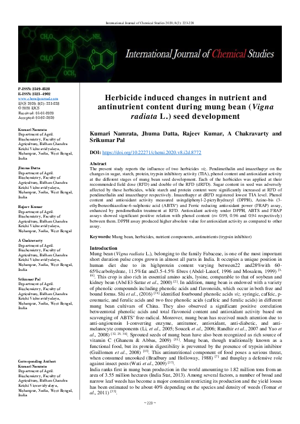 (PDF) Herbicide induced changes in nutrient and antinutrient content ...