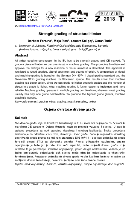 (PDF) Strength grading of structural timber | Goran Turk - Academia.edu