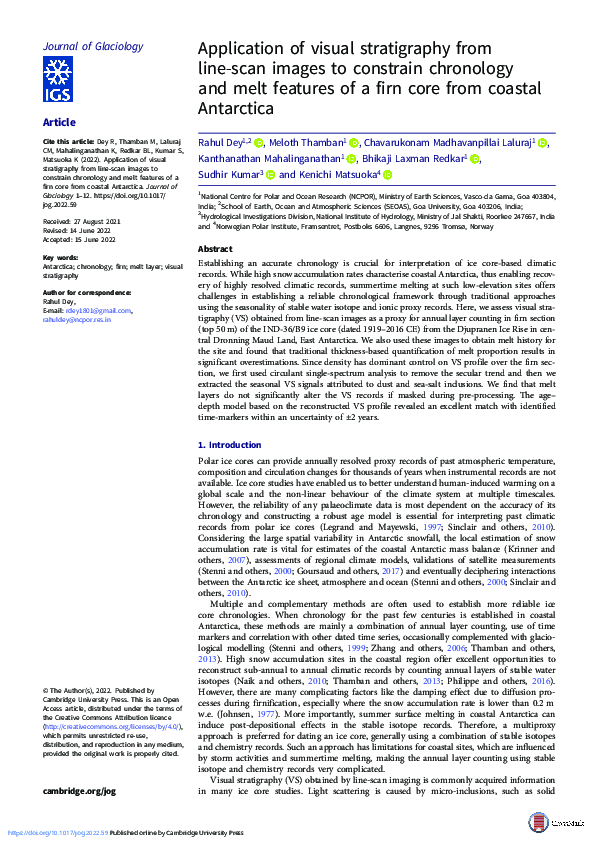 (PDF) Application of visual stratigraphy from line-scan images to ...