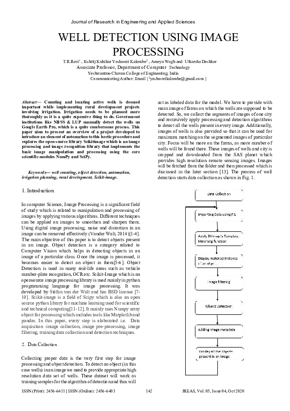 (PDF) Well Detection Using Image Processing