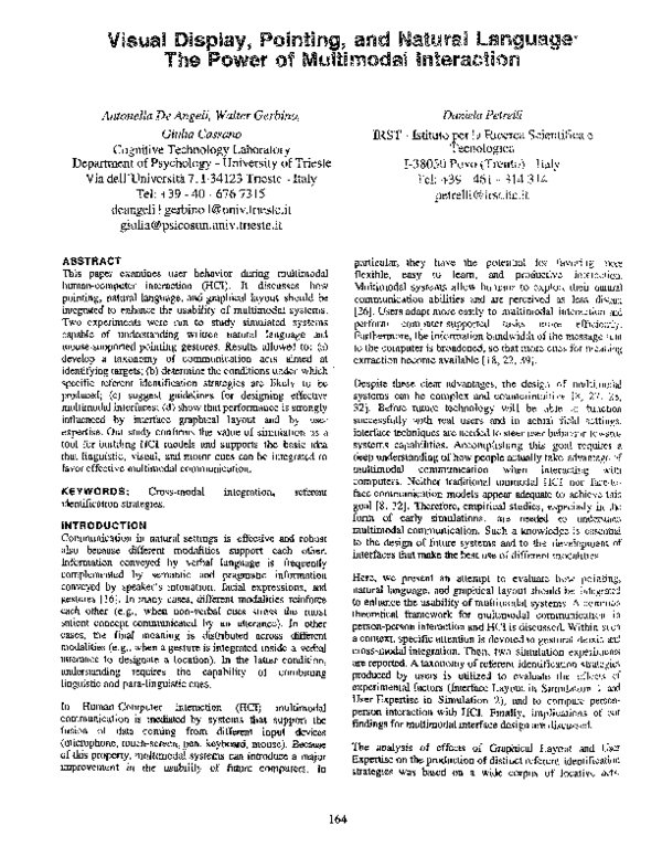 (PDF) Visual display, pointing, and natural language