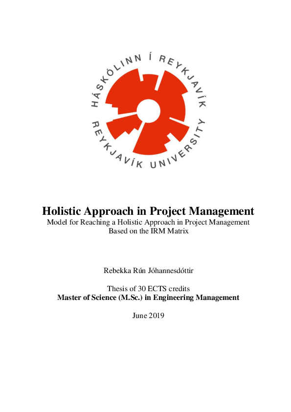 (PDF) Holistic approach in project management