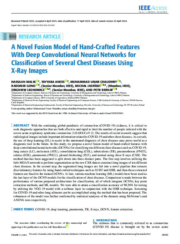 (PDF) A Novel Fusion Model of Hand-Crafted Features With Deep Convolutional Neural Networks for ...