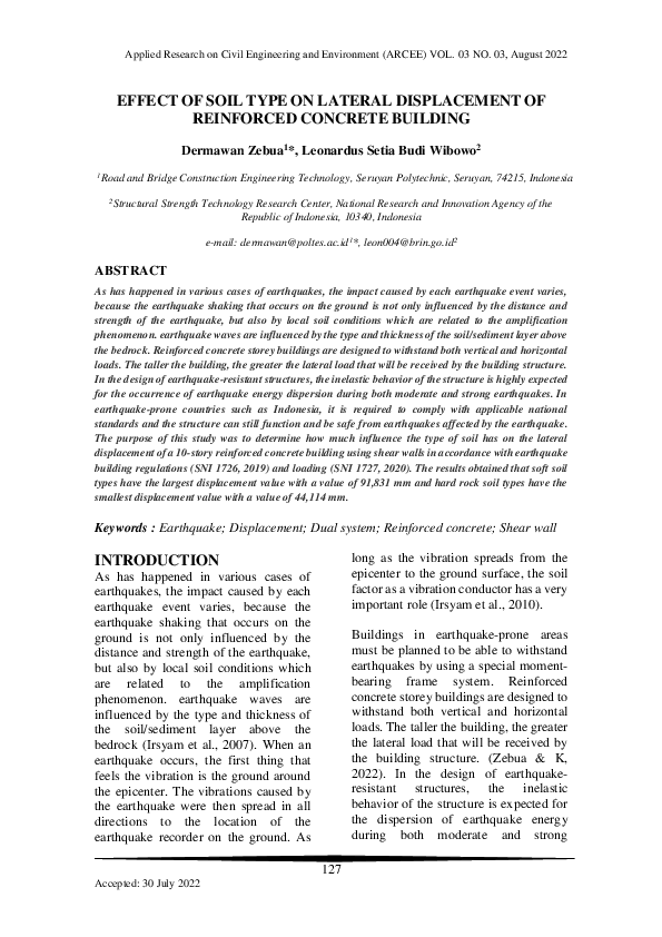 (PDF) Effect of Soil Type on Lateral Displacement of Reinforced ...