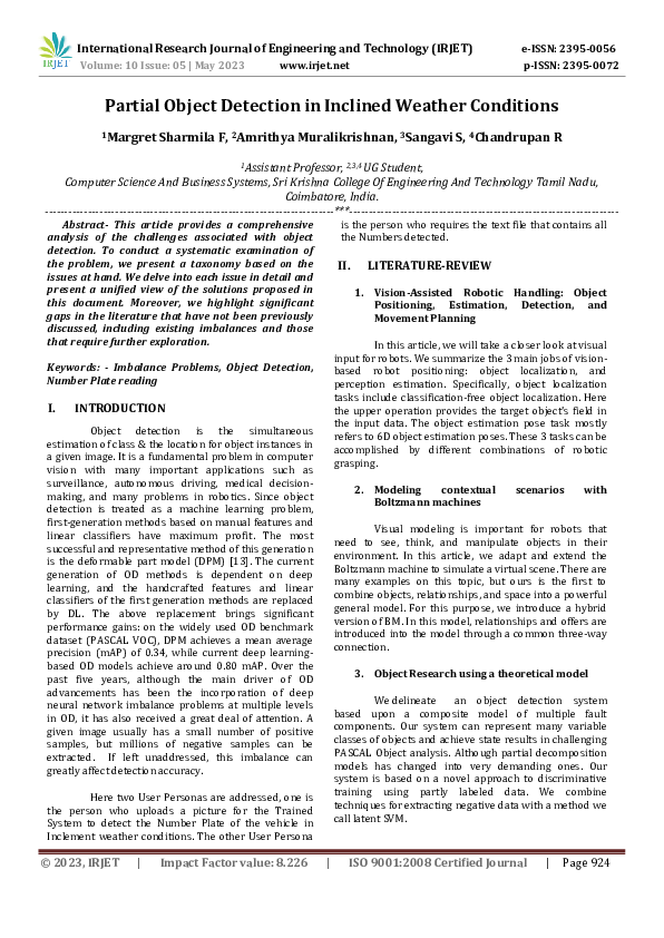 (PDF) Partial Object Detection in Inclined Weather Conditions
