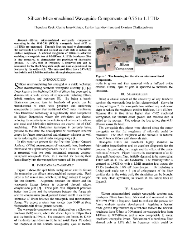 Pdf Transceiver Array Development For Submillimeter Wave Imaging Radars
