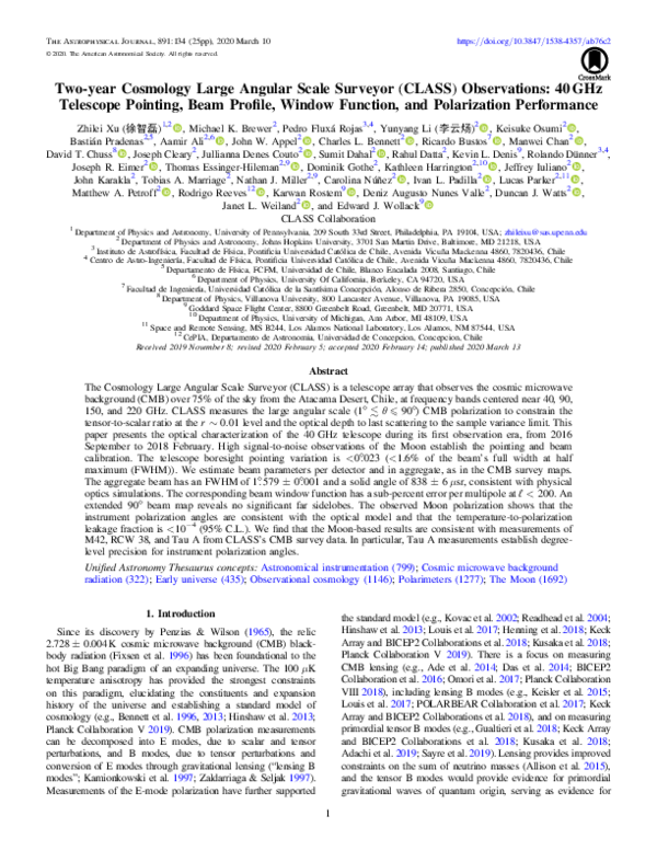 Pdf Two Year Cosmology Large Angular Scale Surveyor Class