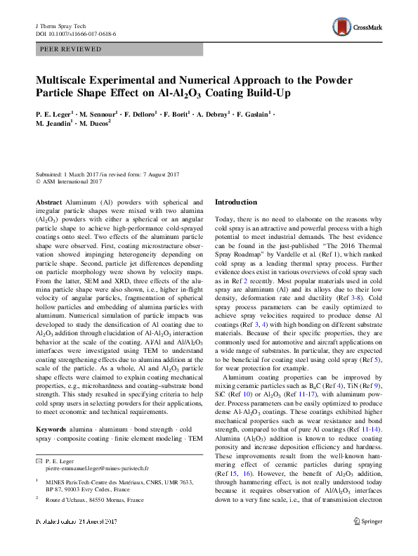 (PDF) Multiscale Experimental and Numerical Approach to the Powder Particle Shape Effect on Al ...