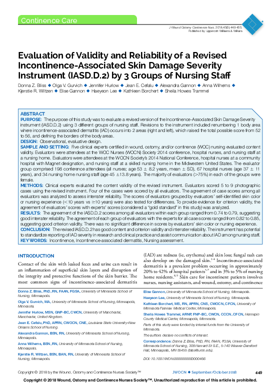 (PDF) Validating the Revised IASD.D.2 for Skin Damage