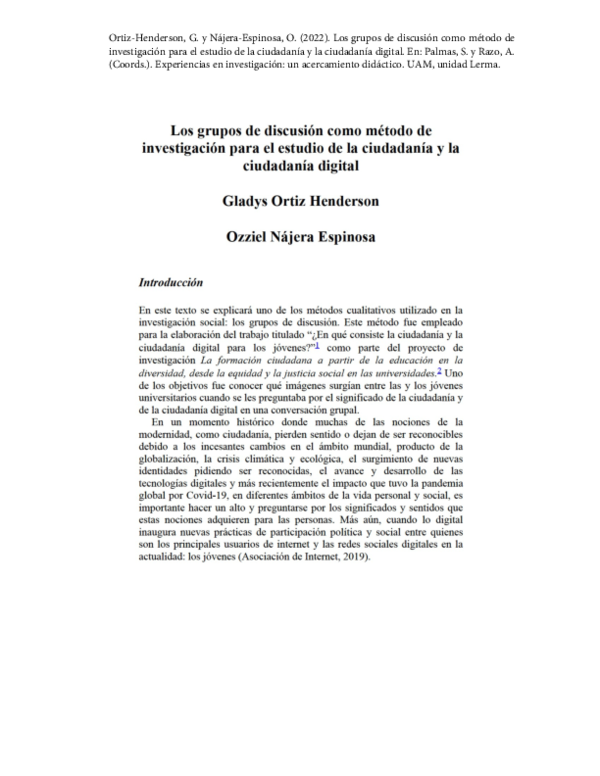 (PDF) Los grupos de discusión como método de investigación para el ...