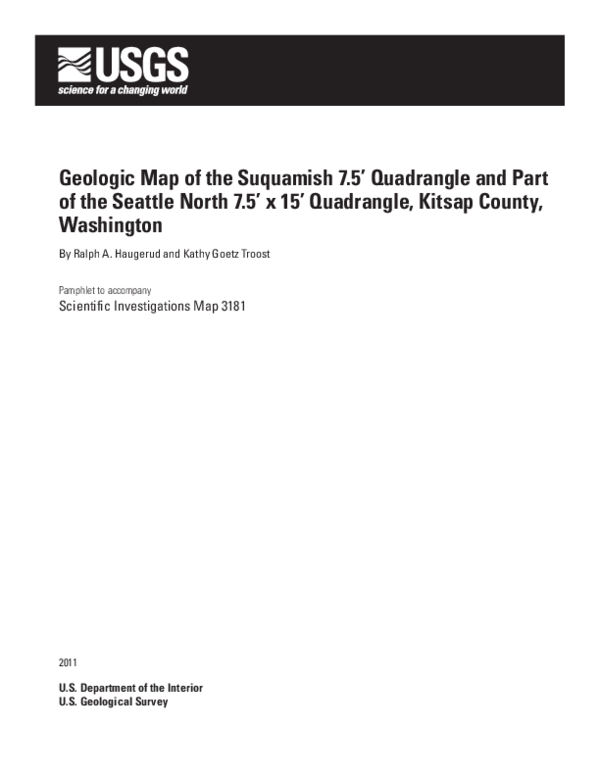 (PDF) Geologic map of the Suquamish 7.5' quadrangle and part of the ...