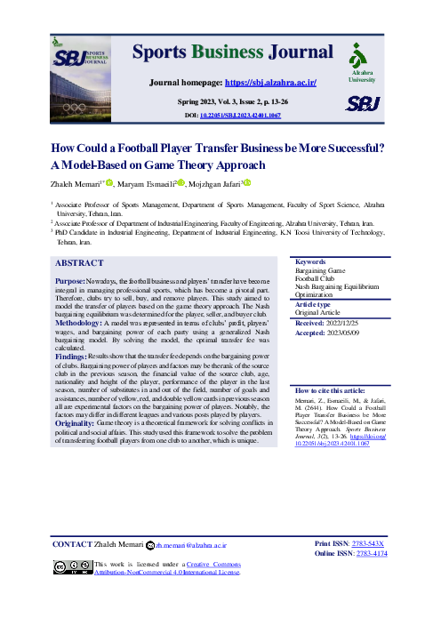 (PDF) How Could a Football Player Transfer Business be More Successful? A Model-Based on Game ...