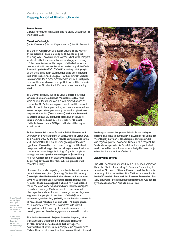 (PDF) Digging for oil at Khirbet Ghozlan