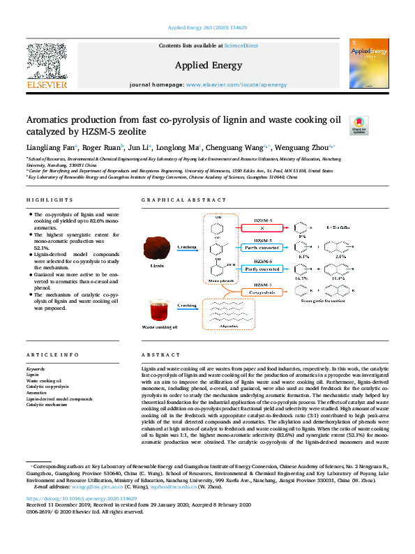 (PDF) Aromatics production from fast co-pyrolysis of lignin and waste ...