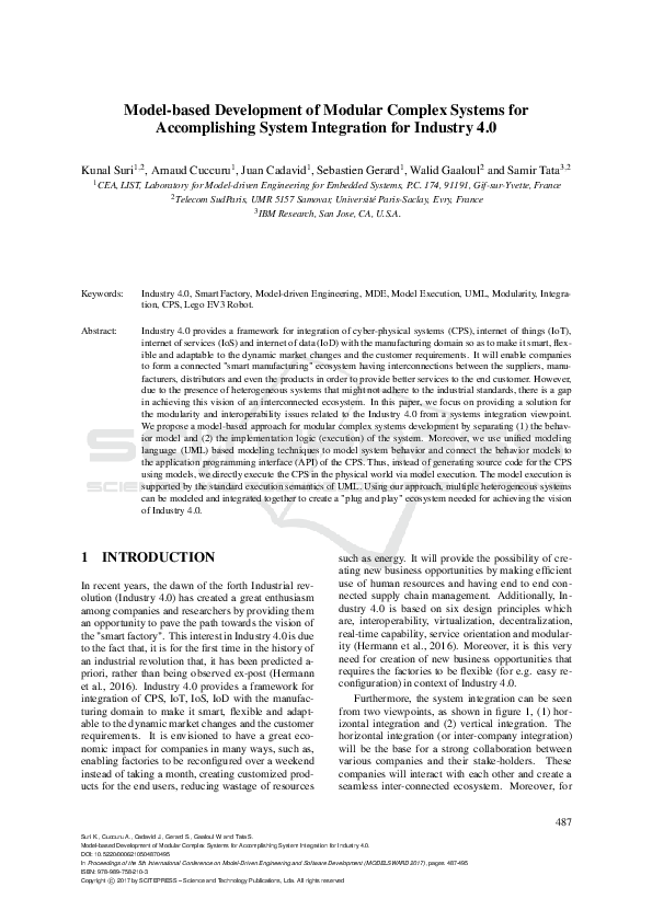 (PDF) Model-based Development of Modular Complex Systems for ...