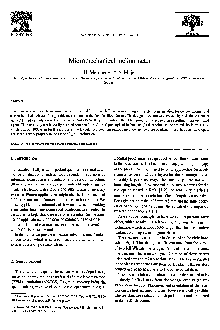 (PDF) Micromechanical inclinometer