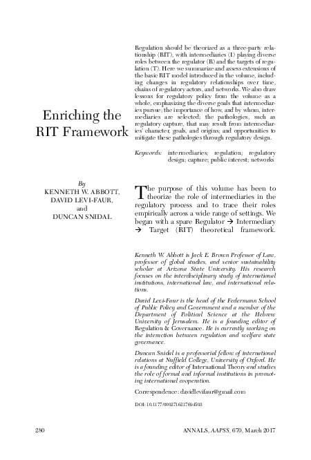 (PDF) Enriching the RIT Framework