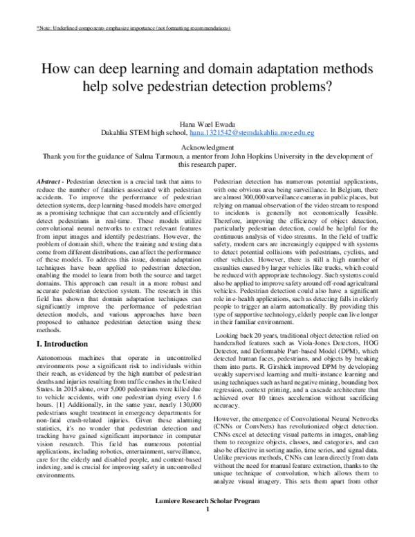 (PDF) How can deep learning and domain adaptation methods help solve ...
