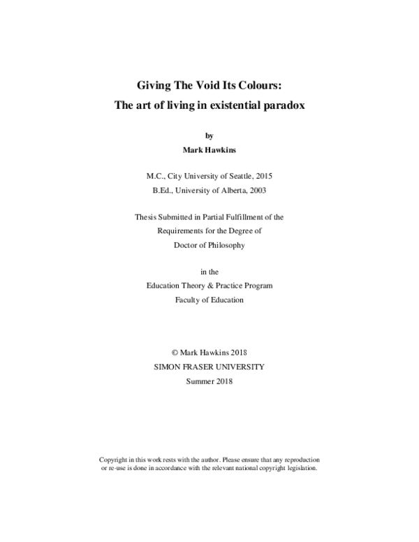 (PDF) Reconnecting with Awe in Existential Paradox